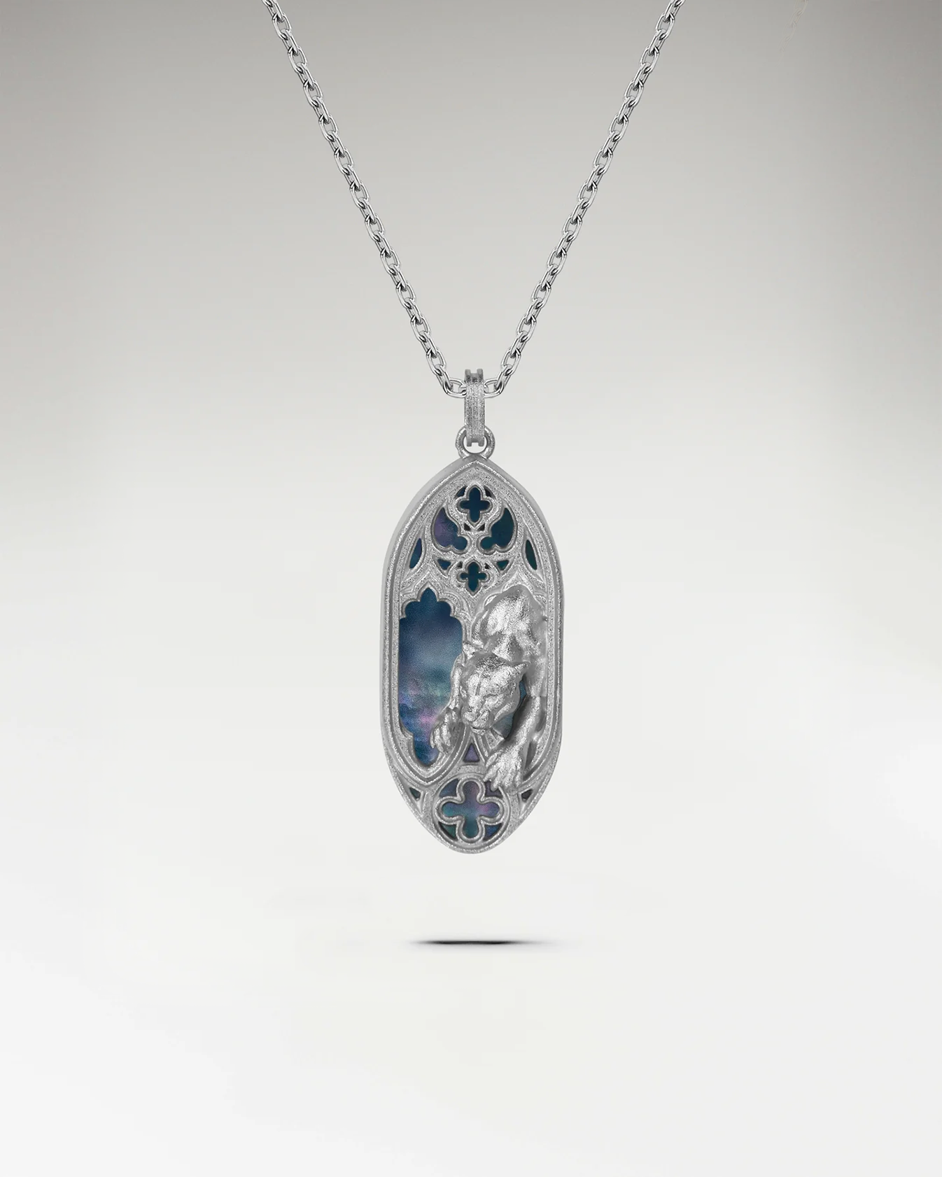 Dusk Guardian Neckalce In Sterling Silver With Black Nacre - TRUE ...