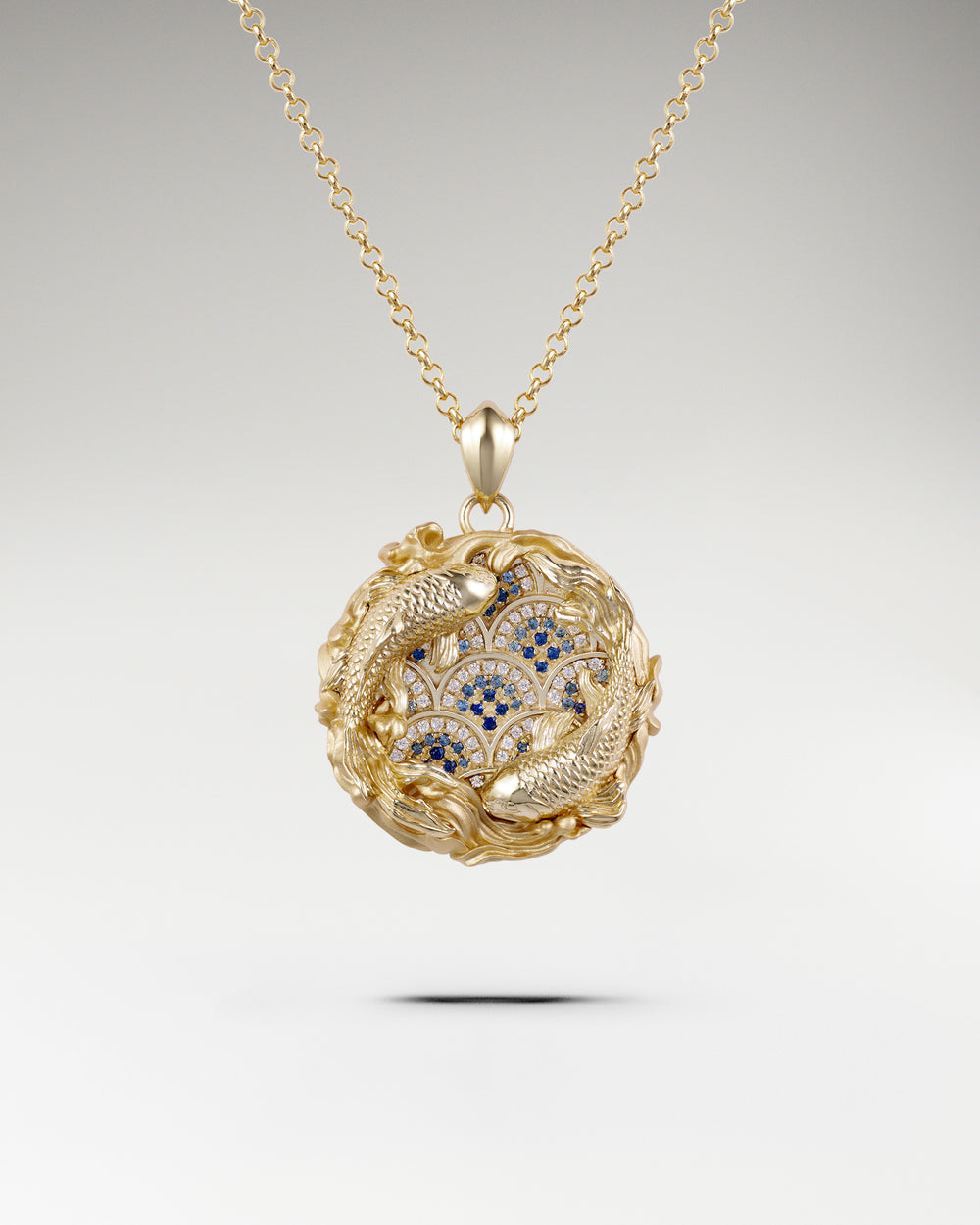 Serene Waves In Gold Vermeil Brass With Blue Sapphire - TRUE GEMSTONE ...