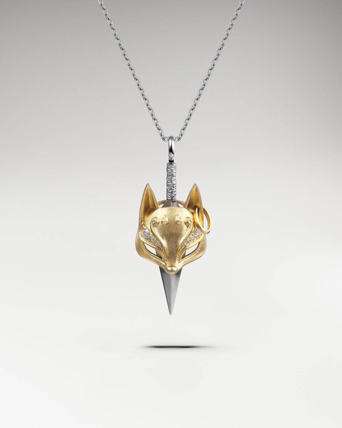 Kitsune Mask Pendant Necklace | 925 Sterling Silver Japanese Fox - TRUE ...