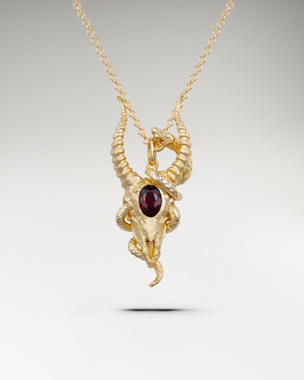 Wild Whisper Pendant Necklace In Gold Vermeil With Garnet - TRUE ...