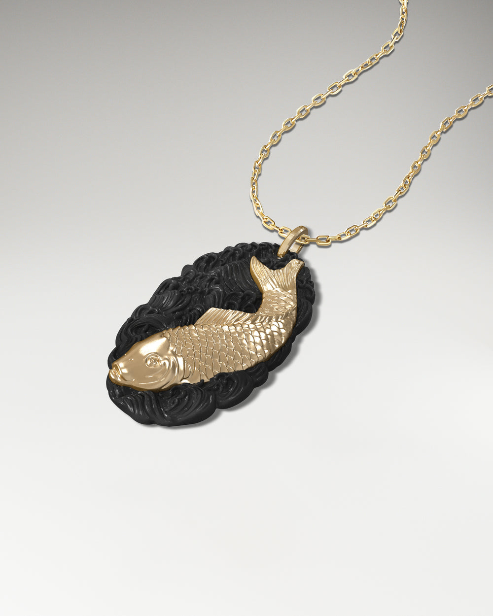 Koi Fish Pendant Necklace in Sterling Silver | Ocean Jewelry - TRUE ...